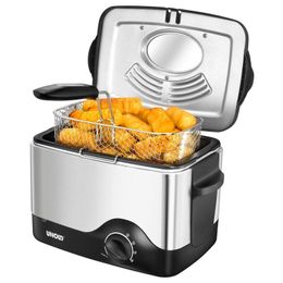 Unold Elektro UNOLD Fritteuse »Kompakt 58615« 1200 W Fassungsvermögen z. B. 0, 5 kg Pommes edelstahlfarben