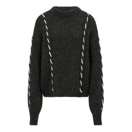 Vero Moda Tall Pullover 'VMILINA' Damen Gr&ouml;&szlig;e M dunkelgrau / wei&szlig;