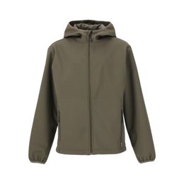 Softshelljacke WHISTLER "Luango", Kinder, Gr. 176, grün (olivgrün), 100% Polyester, unifarben, normal, ohne Ausschnitt, Jacken, mit 8000 mm Wassersäule