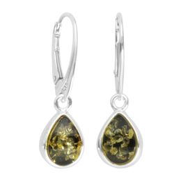 Paar Ohrhänger OSTSEE-SCHMUCK "OSTSEE-SCHMUCK Ohrhänger Enela Ohrhänger Enela", weiß, Ohrringe, Damen, 31 x 9mm, Silber 925 (Sterlingsilber)