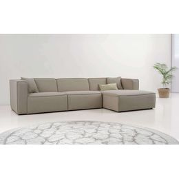 Ecksofa OTTO HOME, B:312cm H:73cm T:154cmsand, 100% Polyester, Wohnzimmer, Sofas, "Tammie", Breite 312 cm, Webstoff fein, bodentief, mit