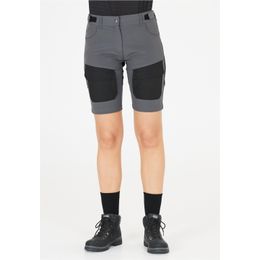 Shorts WHISTLER "Lara", Damen, Gr. 46, EURO-Größen, grau, 65% Polyester, 35% Baumwolle, mehrfarbig, lang, Hosen, mit dehnbarem Funktionsstretch