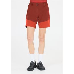 Shorts WHISTLER "LALA", Damen, Gr. 40, EURO-Gr&ouml;&szlig;en, braun (braun, rot), 92% Polyester, 8% Elasthan, mehrfarbig, kurz, Hosen Shorts, mit extra komfortablem Funktionsstretch