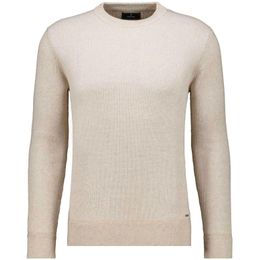 Rundhalspullover Ragman, Herren, Gr. 52, beige, melange, 820, 95% Baumwolle 5% Kaschmir, ohne Ausschnitt, Pullover