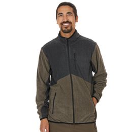 Fleecejacke WHISTLER "Greyson", Herren, Gr. L, braun, 100% Polyester, mehrfarbig, normal, ohne Ausschnitt, Jacken Fleecejacke, mit praktischen Rei&szlig;verschlusstaschen