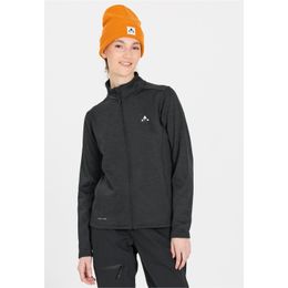 Fleecejacke WHISTLER "Juice", Damen, Gr. 42, schwarz, 92% Polyester, 8% Elasthan, unifarben, normal, hoch geschlossener Ausschnitt, Jacken, aus leichtem Waffle-Material