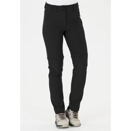 Outdoorhose WHISTLER "Gerd", Damen, Gr. 46, EURO-Gr&ouml;&szlig;en, schwarz, 92% Polyester, 8% Elasthan, unifarben, lang, Hosen Outdoorhose, im funktionalen und vielseitigen Zip-Off-Design