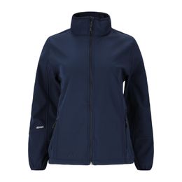 Softshelljacke WHISTLER "Covina", Damen, Gr. 36, blau (dunkelblau), 94% Polyester, 6% Elasthan, unifarben, normal, hoch geschlossener Ausschnitt, Jacken Softshelljacke, mit wasser- und winddichtem Funktionsmaterial