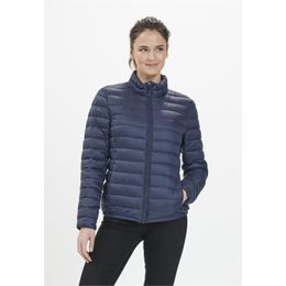 Steppjacke WHISTLER "Tepic W Pro-lite", Herren, Gr. 48, blau (dunkelblau, blau), 100% Nylon, kariert, unifarben, normal, ohne Ausschnitt, Jacken Steppjacke, mit Kinnschutz und kuscheliger Wattierung