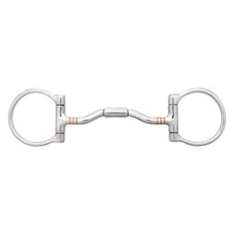 Passion 4Q Snaffle-Bit mit Barrel Curved Mundst&uuml;ck grau 13.5 cm