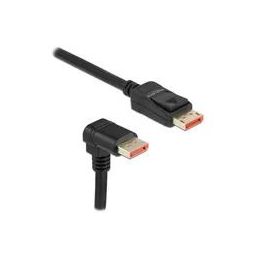Delock DisplayPort Kabel 1.4 (4k/8k) - Unten gewinkelt - Schwarz - 2m