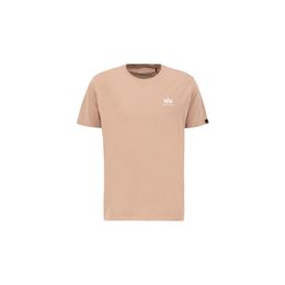 T-Shirt Alpha Industries "Backprint T-Shirt", Herren, Gr. L, orange (dusty coral), Obermaterial: 100% Baumwolle, Shirts T-Shirt