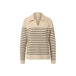 Tchibo - Strickpullover mit Polokragen - Damen - Gr. M - dunkelblau/gestreift