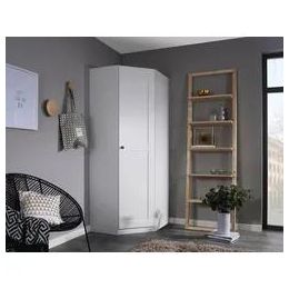 Eckkleiderschrank Rauch "Skagen", weiß, B:85cm H:197cm T:72cm, Holzwerkstoff, Schränke, Eckkleiderschrank, im Landhaus-Stil
