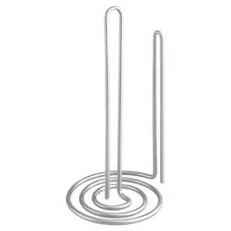 Küchenrollenhalter Metaltex "My-Roll", silber (silberfarben), H:32cm T:14cm, Metall, Küchenrollenhalter, mit exklusiver Metaltex Polytherm-Beschichtung im Silbermetallic-Look