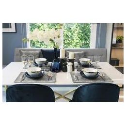 Platzset ADAM "Romantic Puligny Light" Gr. 1, grau (dunkelgrau), B:40cm L:40cm, Obermaterial: 100% Baumwolle, Platzsets, GOTS organic,zertifiziert durch CERES 0242,Made in Germany