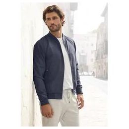 Bomberjacke John Devin "/ Blouson mit Rippkragen", Herren, Gr. S (44/46), blau (navy), Web, Obermaterial: 100% Polyester. Futter: 100% Polyester, unifarben, regular fit hüftlang, Rundhals, 2-Naht-Ärmel Rippbündchen, Jacken, Pilotenjacke / Übergangsjacke mit Innentasche, regular fit