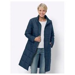 Steppmantel Classic Basics, Damen, Gr. 44, blau (dunkelblau), 100% Polyester, Wattierung:100% Polyester, unifarben, unifarben mit Farbeinsatz, unifarben mit Farbeinsätzen, Mäntel