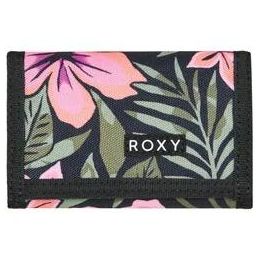 Brieftasche Roxy "Small Beach", Damen, grau (anthrazit fearless floral), 100% Polyester, Kleinlederwaren
