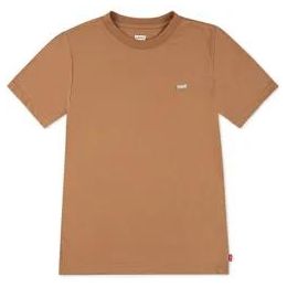 Levi's T-Shirt LEVI'S KIDS "LVB BATWING CHEST HIT", Jungen, Gr. 12 (152), braun, Single Jersey, Obermaterial: 100% Baumwolle, unifarben, Basic schmal hüftlang, Rundhals, abgesteppte Kante, Shirts, Mit Logo Stickerei for BOYS