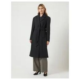 Langmantel Y.A.S "YASKALI WOOL BLEND COAT S. NOOS", Damen, Gr. 38, schwarz, Web, Obermaterial: 70% Polyester, 30% Wolle, unifarben, modisch, regular fit knielang, Langarm, Mäntel