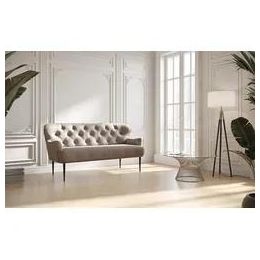 2,5-Sitzer Places of Style "Amber", grau (taupe), B:173cm H:97cm T:87cm, 90% Polyester, 10% Polyamid, Sofas, mit Knopfheftung,in verschieden Stoffarten