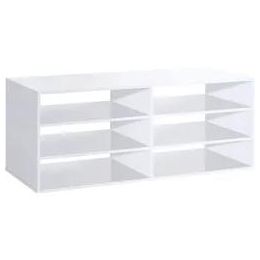 Regalelement FMD "Calvia 15", weiß (brillantweiß), B:84,5cm H:33,5 T:35, Holzwerkstoff, Regale