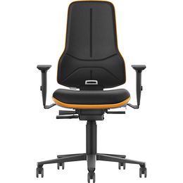 bimos Schwerlast-Arbeitsdrehstuhl NEON XXL, Rollen, Synchronmechanik, Stoff