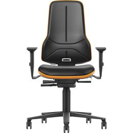 bimos Schwerlast-Arbeitsdrehstuhl NEON XXL, Rollen, Synchronmechanik, Kunstleder