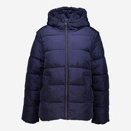 Dunkelblaue Pufferjacke