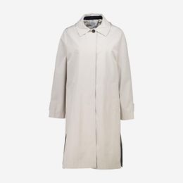 Beigefarbener Trenchcoat mit Kapuze