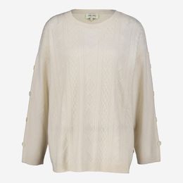 Cremefarbener Pullover aus Wollmischung