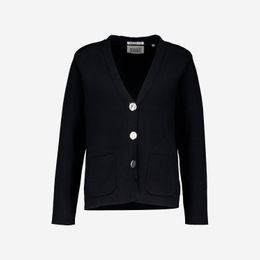 Scotch & Soda Schwarze Strickjacke mit gepolsterten Schultern