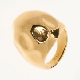 Goldfarbener Ring in geschwollener Optik