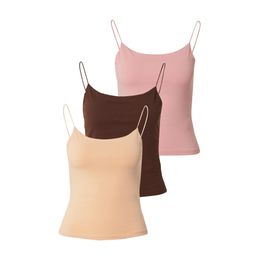 Studioselect Top 'Lena' Damen Gr&ouml;&szlig;e S creme / dunkelbraun / rosa