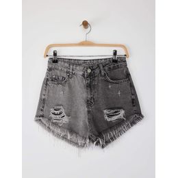 Trendyol Shorts Damen Gr&ouml;&szlig;e 25/26 anthrazit / grey denim