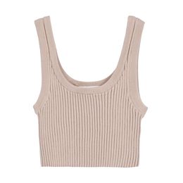 Bershka Top Damen Gr&ouml;&szlig;e S dunkelbeige