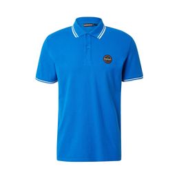 Napapijri Poloshirt 'E-MACAS' Herren Gr&ouml;&szlig;e S royalblau / dunkelorange / schwarz / wei&szlig;