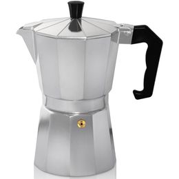 Krüger Espressokocher KRÜGER "Italiano", silber (silberfarben), 0,1 l, 1, Kaffeemaschinen, traditionell italienisch, aus Aluminium, mit Silikon-Dichtungsring