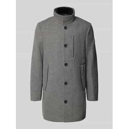 Tom Tailor Regular Fit Wollmantel mit Stehkragen