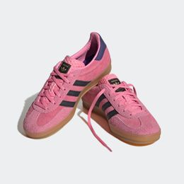 Sneaker adidas originals "GAZELLE INDOOR", Gr. 36, bliss pink, core schwarz, collegiate lila, Leder, Synthetik, Schuhe