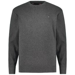 Große Größen Tommy Hilfiger Feinstrickpullover mit Kaschmir Farbe anthrazit Größe: 4XL