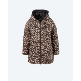 Pufferjacke mit Leopardprint