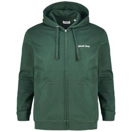 Jack & Jones Große Größen Jack&Jones Kapuzenjacke aus Baumwollmischung Farbe grün Größe: 7XL