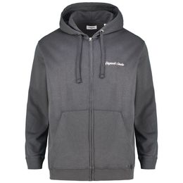 Jack & Jones Große Größen Jack&Jones Kapuzenjacke aus Baumwollmischung Farbe dunkelgrau Größe: 7XL