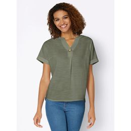 WITT Damen Schlupfbluse mit &uuml;berschnittener Schulter, khaki, Gr&ouml;&szlig;e 38