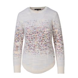Koroshi Pullover Damen Gr&ouml;&szlig;e XL gelb / dunkelrot / wei&szlig; / offwhite