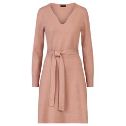 Apart Knitted dress female Beige size 38