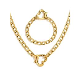 Rougemont Jewellery Jewelry Set 'Statement Schmuckset Armband und Halskette' female Gold size One Size