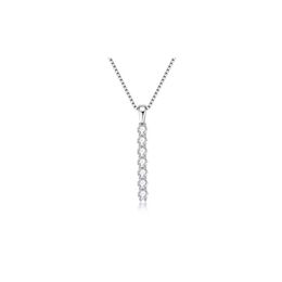 Rougemont Jewellery Necklace 'Funkelnde Moissanit Diamant Halskette 45cm mit Echtheitszertifikat' female Silver size Onesize